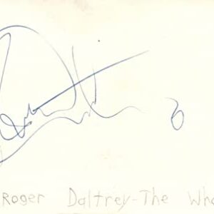 Roger Daltrey Musician For The Who Rock Band Music Signed Index Card JSA COA