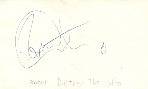 Roger Daltrey Musician For The Who Rock Band Music Signed Index Card JSA COA