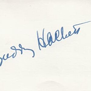 Buddy Hackett Actor Comedian Signed 3x5 Index Card with JSA COA