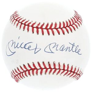 mickey mantle signed american league baseball psa dna auto graded mint 9 – autographed baseballs