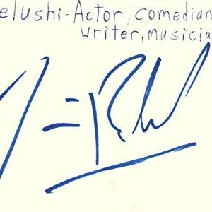 Jim Belushi Comedian Actor Movie Autographed Signed Index Card JSA COA