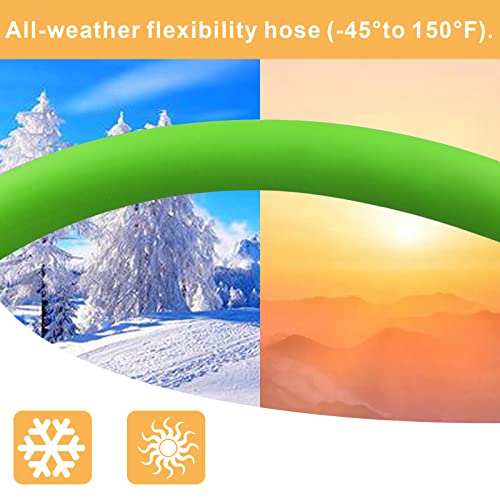 DERPIPE Heavy Duty Garden Hose - 5/8" x 50 ft, Flexible and Kink Resistant RV Safe Drinking Water Hose, with 3/4" GHT Solid Aluminum Connector