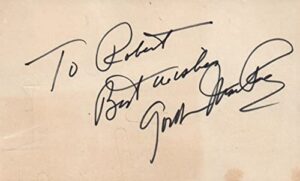 gordon macrae actor signed 3×5 index card with jsa coa