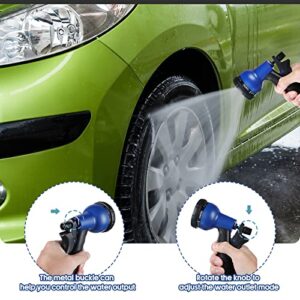 6 Pieces Garden Hose Nozzle Sprayer ABS Water Hose Spray Nozzle Garden Sprayer Hose Hand Sprayer for Hose Water Hose Nozzle for Watering Plants Lawn Garden Cleaning Showering Pets Washing Cars Blue