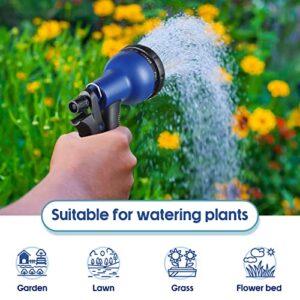 6 Pieces Garden Hose Nozzle Sprayer ABS Water Hose Spray Nozzle Garden Sprayer Hose Hand Sprayer for Hose Water Hose Nozzle for Watering Plants Lawn Garden Cleaning Showering Pets Washing Cars Blue