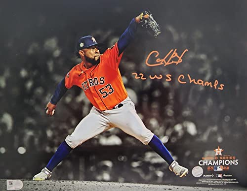 Cristian Javier Signed 2022 WS 11x14 Photo Astros"22 WS Champs" MLB Holo - Autographed MLB Photos