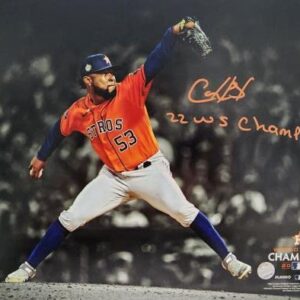 Cristian Javier Signed 2022 WS 11x14 Photo Astros"22 WS Champs" MLB Holo - Autographed MLB Photos