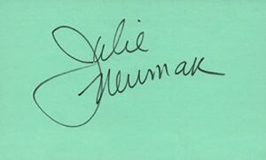 julie newmar actress singer dancer 1976 tv autographed signed index card jsa coa