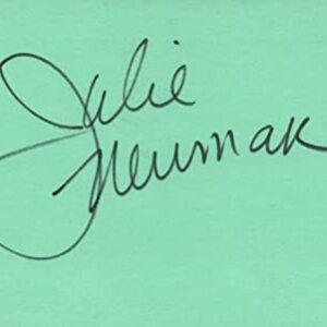 Julie Newmar Actress Singer Dancer 1976 TV Autographed Signed Index Card JSA COA