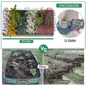 Raised Garden Bed, Galvanized Raised Garden Beds Outdoor for Vegetables Flowers Herbs, Steel Planter Box with Metal Fix Stakes Raised Garden Bed Kit with 2Pcs Tomato Cage and 1Pc Gloves, Brown 8×4×1FT