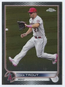 2022 topps chrome #200 mike trout nm los angeles angels mlb baseball trading card