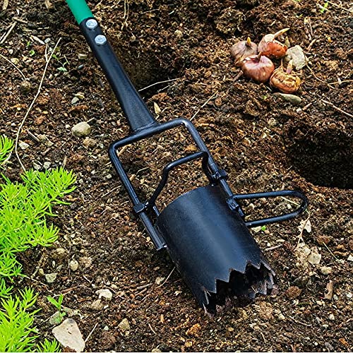 Altdorff 5-in-1 Lawn and Garden Tool, Updated Bulb Planter Long Handle for Digging, Weeding, Soil Sampler, Transplanting, Sod Plugger