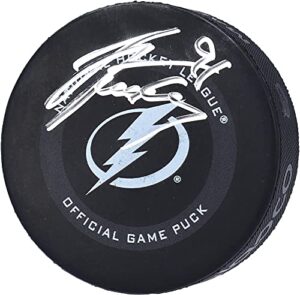 steven stamkos tampa bay lightning autographed 2019 model official game puck – autographed nhl pucks