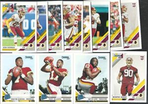 2018, 2019 panini donruss football washington redskins 2 team set lot gift pack 24 cards w/drafted rookies