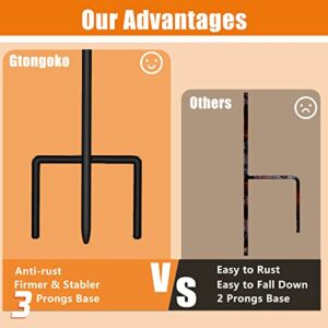 Gtongoko 32 Inch Adjustable Shepherds Hook 4 Pack Matte Black, Outdoor Garden Hook for Lanterns, Adjustable Height 21 to 32 Inch