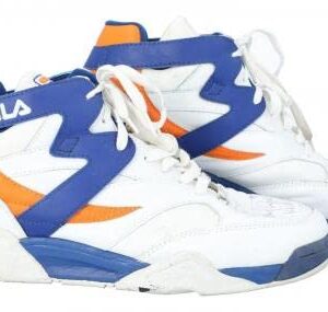 1992-93 Tony Campbell Game-Used Signed Fila Sneakers NY Knicks JSA & MEARS COA - Autographed NBA Sneakers