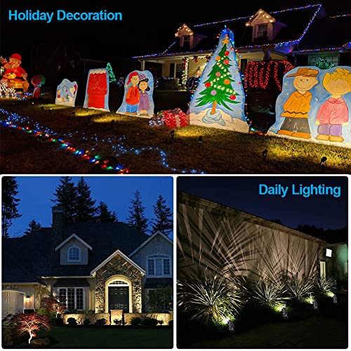 ALOVECO Landscape Lighting,12V Landscape Lights Low Voltage Garden Lights Waterproof 1800lm LED Outdoor Spotlight Plug in for Patio Deck Yard Tree Wall(Warm White,Connectable,65.3ft,6 Packs)