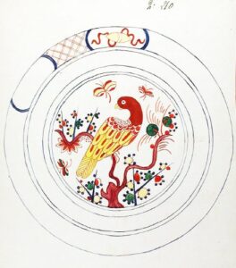 an original design for a porcelain plate