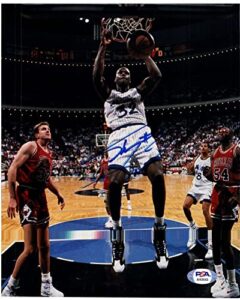 shaquille o’neal signed 8×10 photo psa dna ai43643 orlando magic rookie photo – autographed nba photos