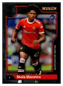 shola shoretire rc 2021-22 topps merlin chrome uefa league #35 rookie nm+-mt+ soccer