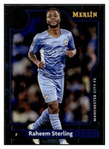 raheem sterling 2021-22 topps merlin chrome uefa league #62 nm+-mt+ soccer