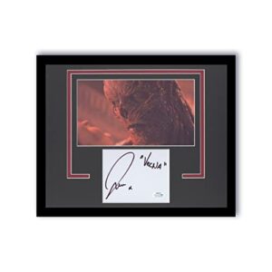 jamie campbell bower”stranger things” signed ‘vecna’ framed 11×14 display b acoa