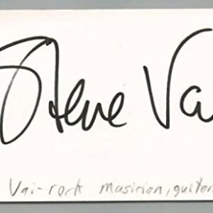 Steve Vai Singer Guitar Legend Rock Music Signed Index Card JSA COA