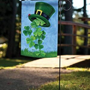 Toland Home Garden 111162 Shamrock Shower St Patricks Day Flag 12x18 Inch Double Sided St Patricks Day Garden Flag for Outdoor House St Pats Flag Yard Decoration