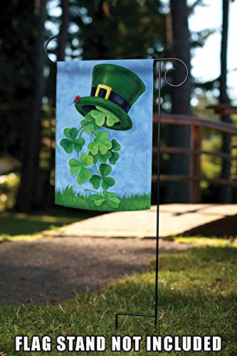 Toland Home Garden 111162 Shamrock Shower St Patricks Day Flag 12x18 Inch Double Sided St Patricks Day Garden Flag for Outdoor House St Pats Flag Yard Decoration