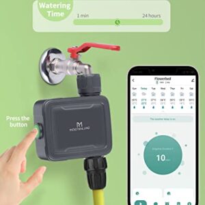 Moistenland Bluetooth Sprinkler Timer, Smart Hose Faucet Timer, Wireless APP Control Available, Outdoor Hose Timer for Garden Lawns Plants, Irrigation Timer for Flowerbed