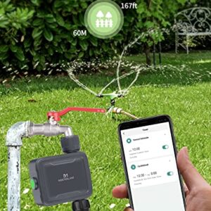 Moistenland Bluetooth Sprinkler Timer, Smart Hose Faucet Timer, Wireless APP Control Available, Outdoor Hose Timer for Garden Lawns Plants, Irrigation Timer for Flowerbed