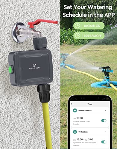 Moistenland Bluetooth Sprinkler Timer, Smart Hose Faucet Timer, Wireless APP Control Available, Outdoor Hose Timer for Garden Lawns Plants, Irrigation Timer for Flowerbed