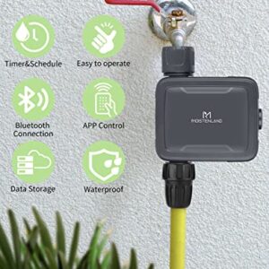 Moistenland Bluetooth Sprinkler Timer, Smart Hose Faucet Timer, Wireless APP Control Available, Outdoor Hose Timer for Garden Lawns Plants, Irrigation Timer for Flowerbed