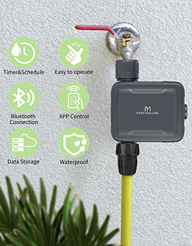 Moistenland Bluetooth Sprinkler Timer, Smart Hose Faucet Timer, Wireless APP Control Available, Outdoor Hose Timer for Garden Lawns Plants, Irrigation Timer for Flowerbed