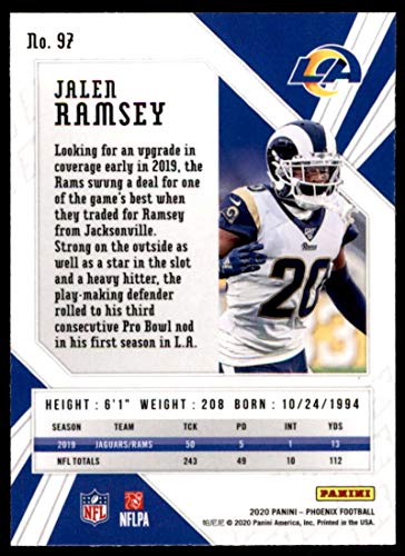 Football NFL 2020 Panini Phoenix Fire Burst #97 Jalen Ramsey LA Rams