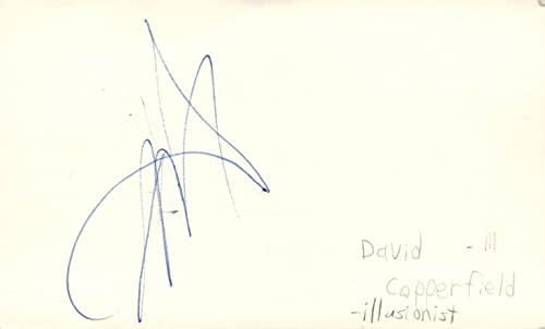 David Copperfield Magician Illusionist Autographed Signed Index Card JSA COA