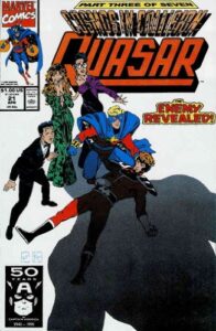 quasar #21 fn ; marvel comic book | mark gruenwald