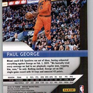 2018-19 Prizm Mosaic Basketball #85 Paul George Oklahoma City Thunder Official NBA Trading Card From Panini America