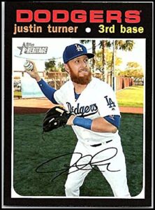 2020 topps heritage #30 justin turner los angeles dodgers baseball card