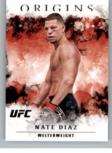 2021 panini chronicles ufc origins #37 nate diaz welterweight official mma trading card in raw (nm or better) condition