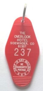 the overlook hotel sidewinder, co inspired key tag from the shining