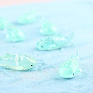 Exasinine 30 Pcs Whale Miniature Figurines DIY Accessories Kit Decoration Set for Fairy Garden Succulent Planter Moss Landscape DIY Terrarium Home Décor