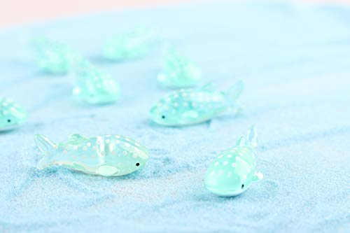 Exasinine 30 Pcs Whale Miniature Figurines DIY Accessories Kit Decoration Set for Fairy Garden Succulent Planter Moss Landscape DIY Terrarium Home Décor