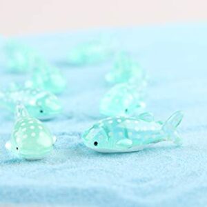 Exasinine 30 Pcs Whale Miniature Figurines DIY Accessories Kit Decoration Set for Fairy Garden Succulent Planter Moss Landscape DIY Terrarium Home Décor