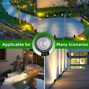 CONERIFE Low Voltage Led Landscape Lights, Outdoor Landscape Lighting with Warm White IP65 Waterproof, Low Voltage Landscape Lights for Garden Yard Driveway Walls Trees Flags.