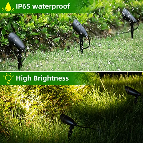 CONERIFE Low Voltage Led Landscape Lights, Outdoor Landscape Lighting with Warm White IP65 Waterproof, Low Voltage Landscape Lights for Garden Yard Driveway Walls Trees Flags.