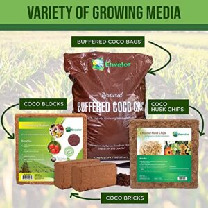 Envelor Coco Coir Brick Coconut Fiber for Plants Natural Garden Soil for Vegetables Potting Soil Block Coco Peat Coco Coir Bulk Coconut Husk Planting Soil 10 lbs Compressed Coconut Coir Brick, 1 Pack