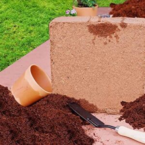 Envelor Coco Coir Brick Coconut Fiber for Plants Natural Garden Soil for Vegetables Potting Soil Block Coco Peat Coco Coir Bulk Coconut Husk Planting Soil 10 lbs Compressed Coconut Coir Brick, 1 Pack