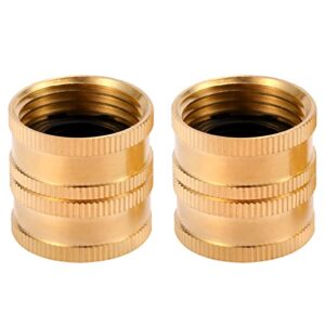 Sanpaint 2 Pack 3/4" Garden Hose Connector with Dual Swivel for Male Hose to Male Hose, Double Female