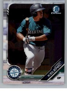 2019 bowman chrome prospects #bcp-167 jarred kelenic seattle mariners rc rookie mlb baseball trading card